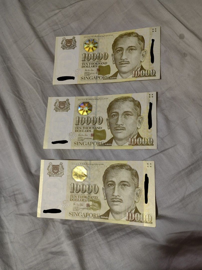 10k notes Singapore notes Ten Thousand Dollars $10000 , $10 000 note ...