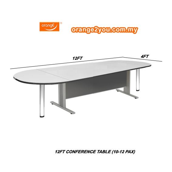 12FT Oval Shape Conference Table / Meeting Table (10-12 pax), Furniture ...