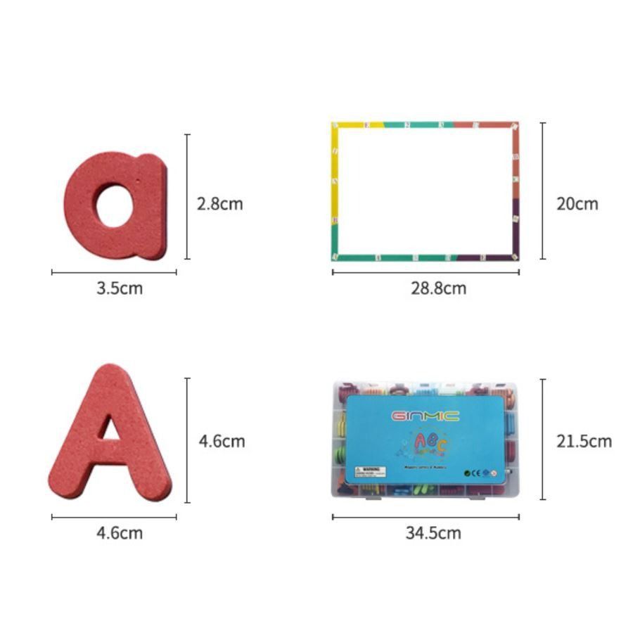 225 pcs Magnetic Alphabet and Numbers, Uppercase Lowercase Foam Fridge ...