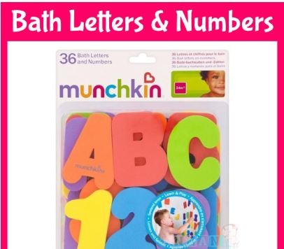 36 pcs Munchkin Bath Foam Alphabets Numbers Letters Toy Bathing Shower ...