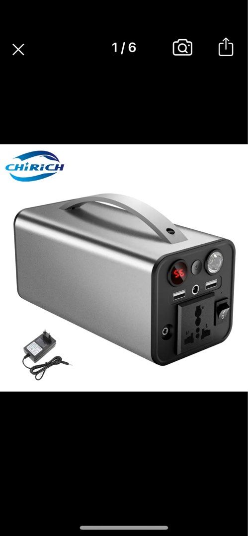 45000mAh Power Bank Generator 180W Battery Charger Power Station 110V ...
