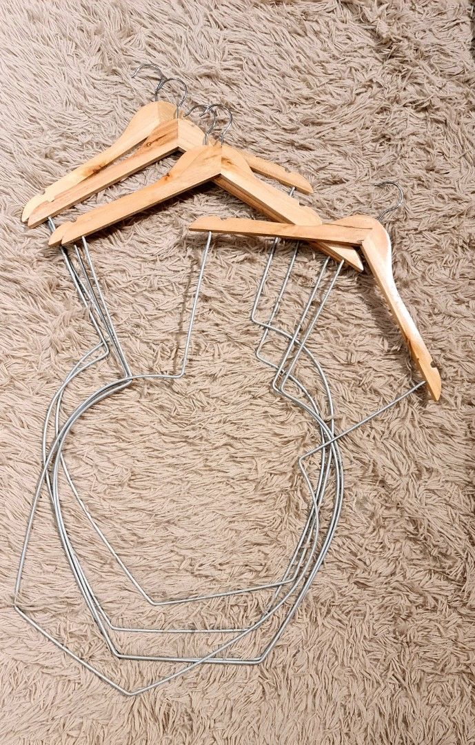 5pcs Wooden Body Shape Hanger on Carousell