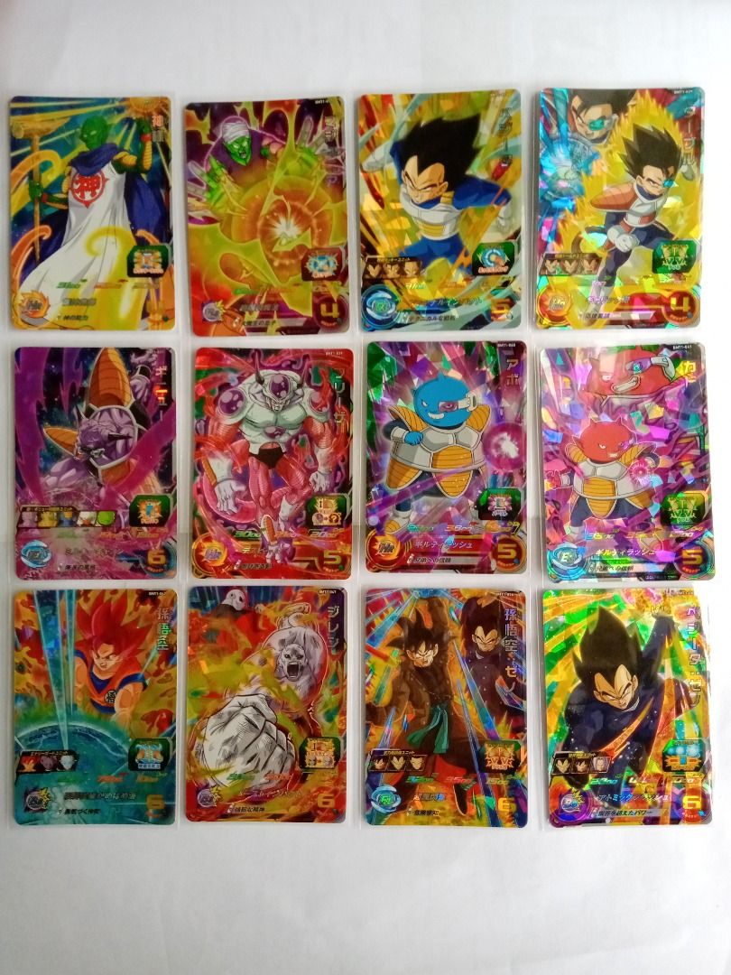 (街機)(港版) 七龍珠英雄卡 咭super dragonball heroes 三星咭 BMT1-3星全套12張。, 興趣及遊戲, 玩具 & 遊戲類 - Carousell