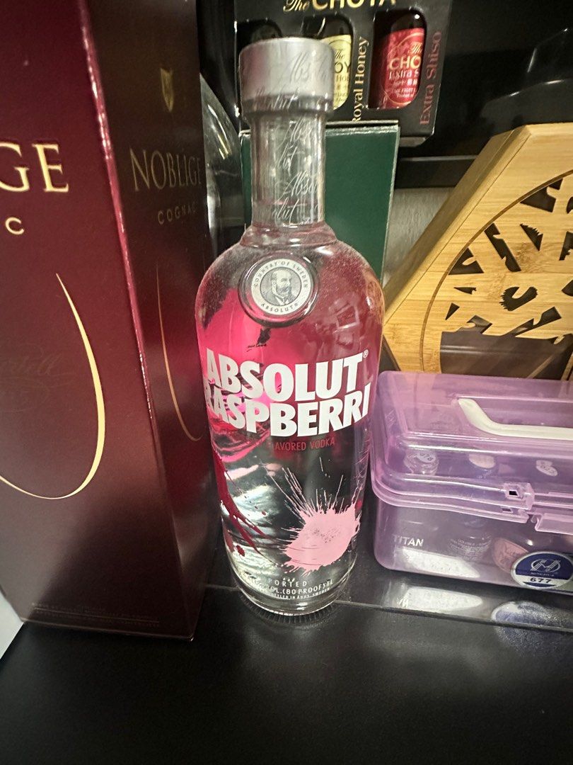 absolut Raspberry flavored vodka, Food & Drinks, Alcoholic Beverages on ...