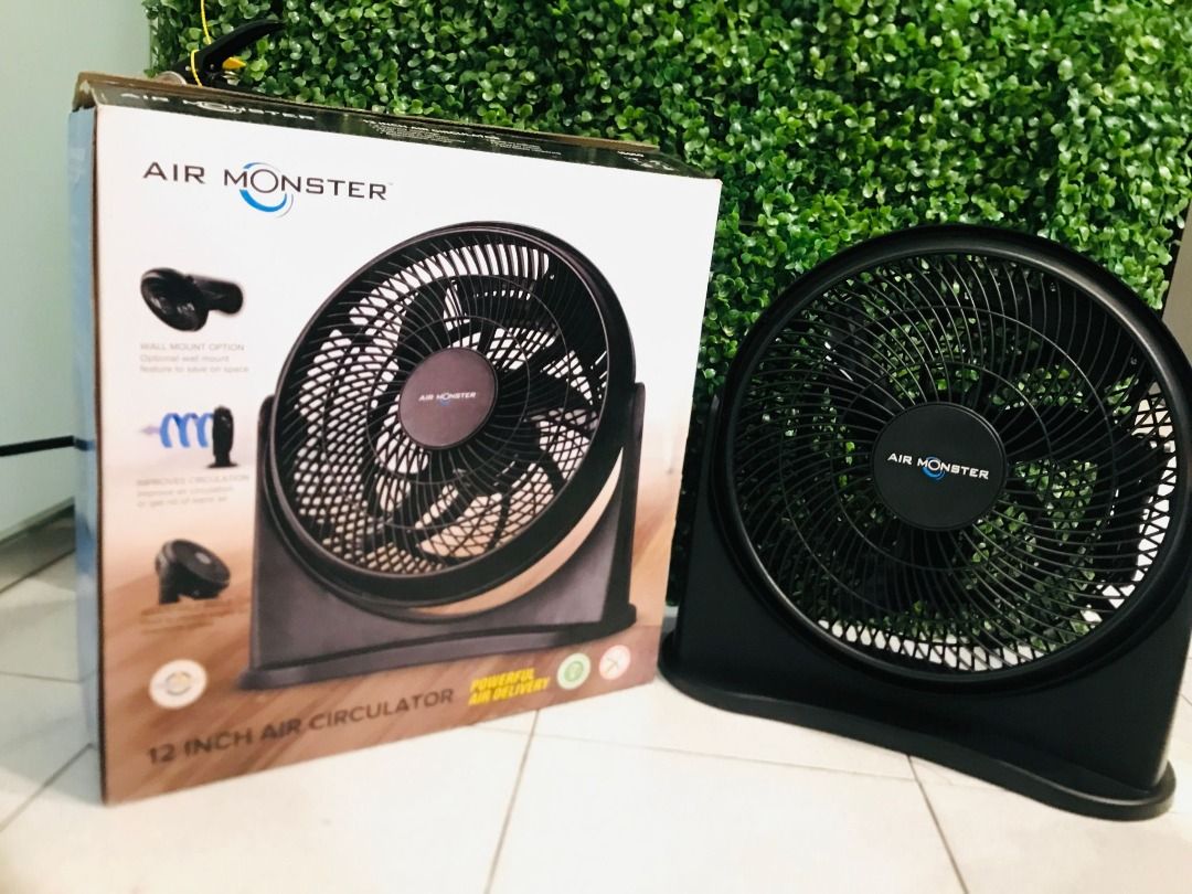 Air Monster 12" Air Circulator Floor Fan, Furniture & Home Living ...