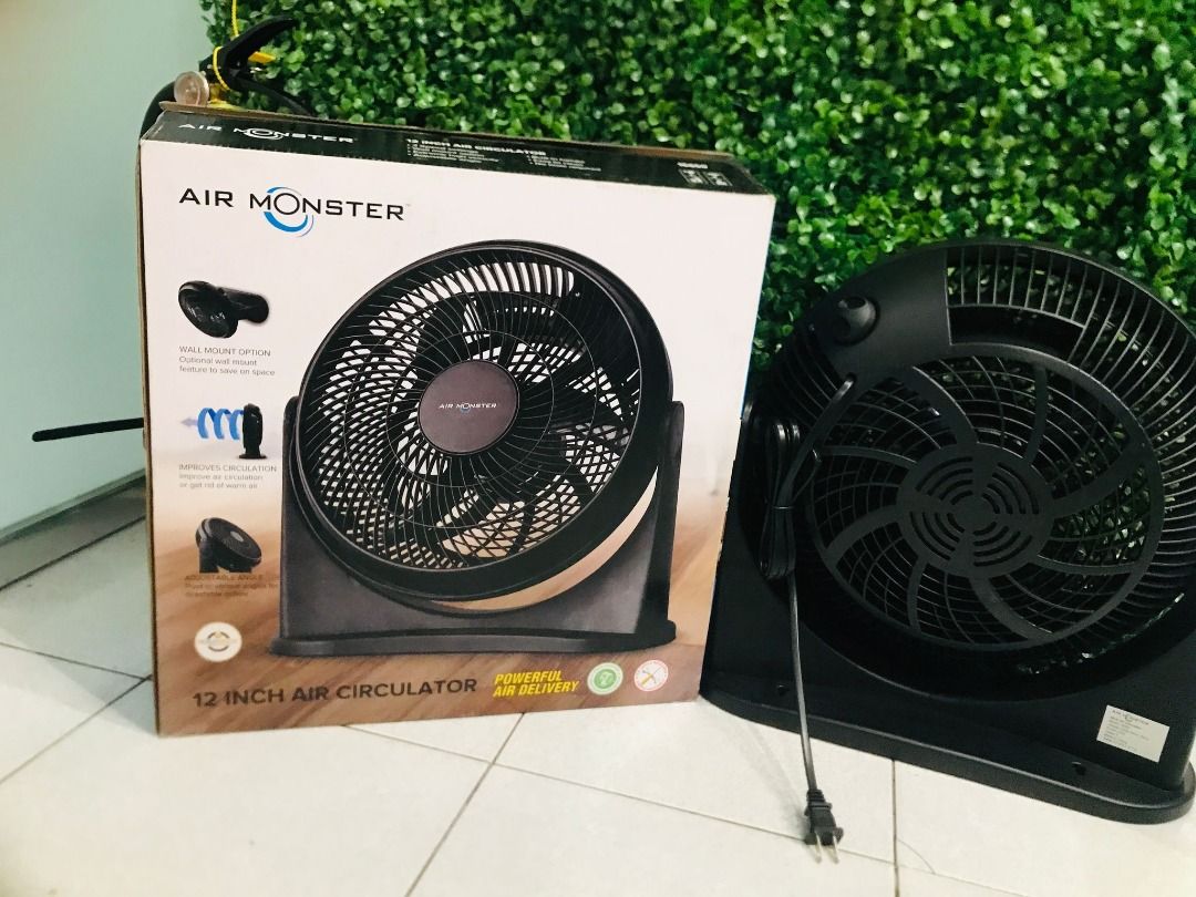 Air Monster 12" Air Circulator Floor Fan, Furniture & Home Living ...