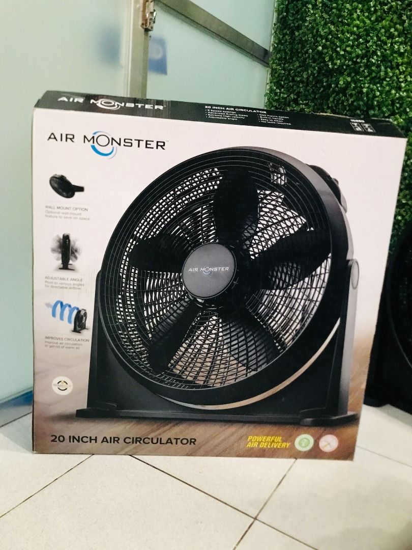 Air Monster 20" Air Circulator Floor Fan, Furniture & Home Living ...