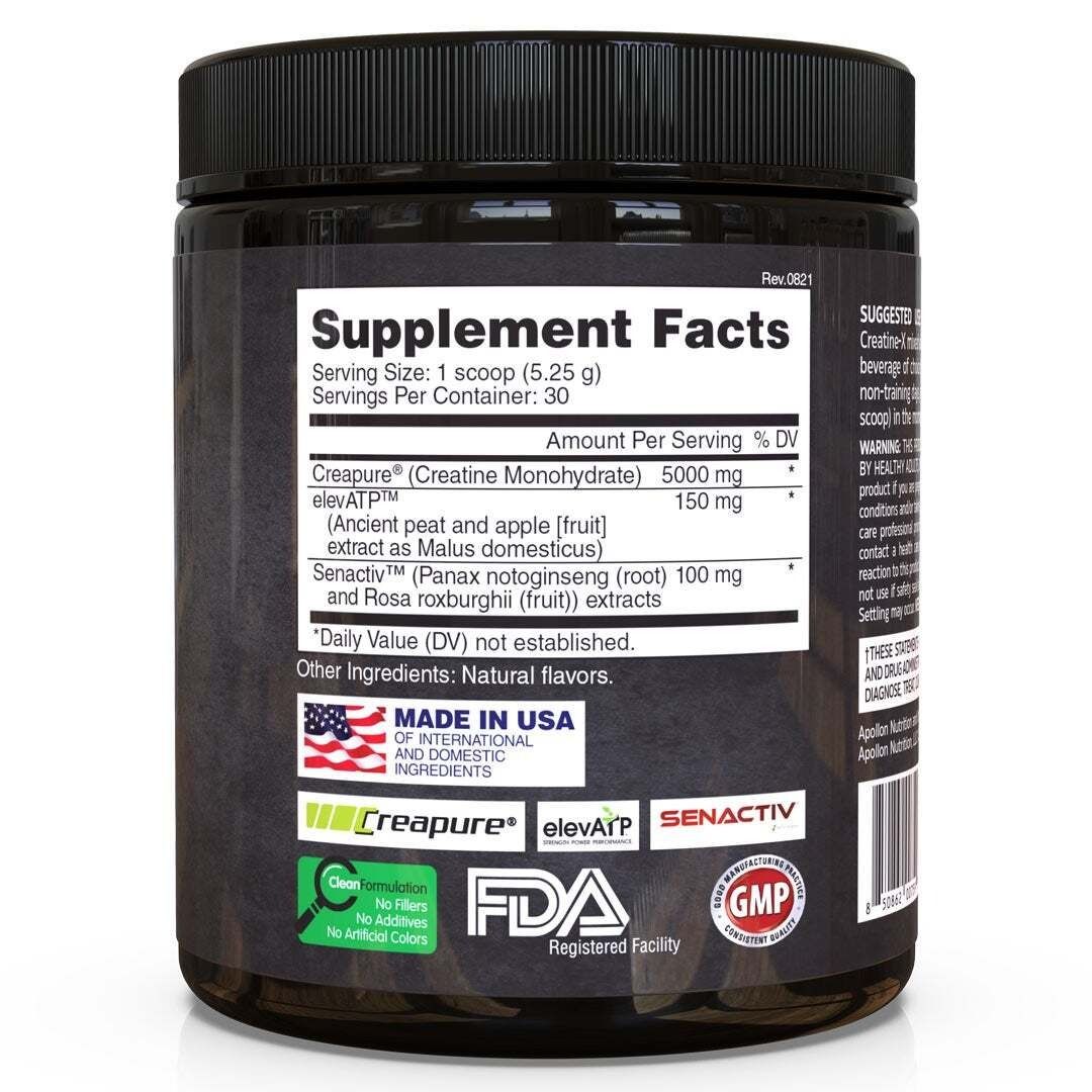 APOLLON NUTRITION CREATINE X WITH ELEVATP (30 SERVINGS CREAPURE ...