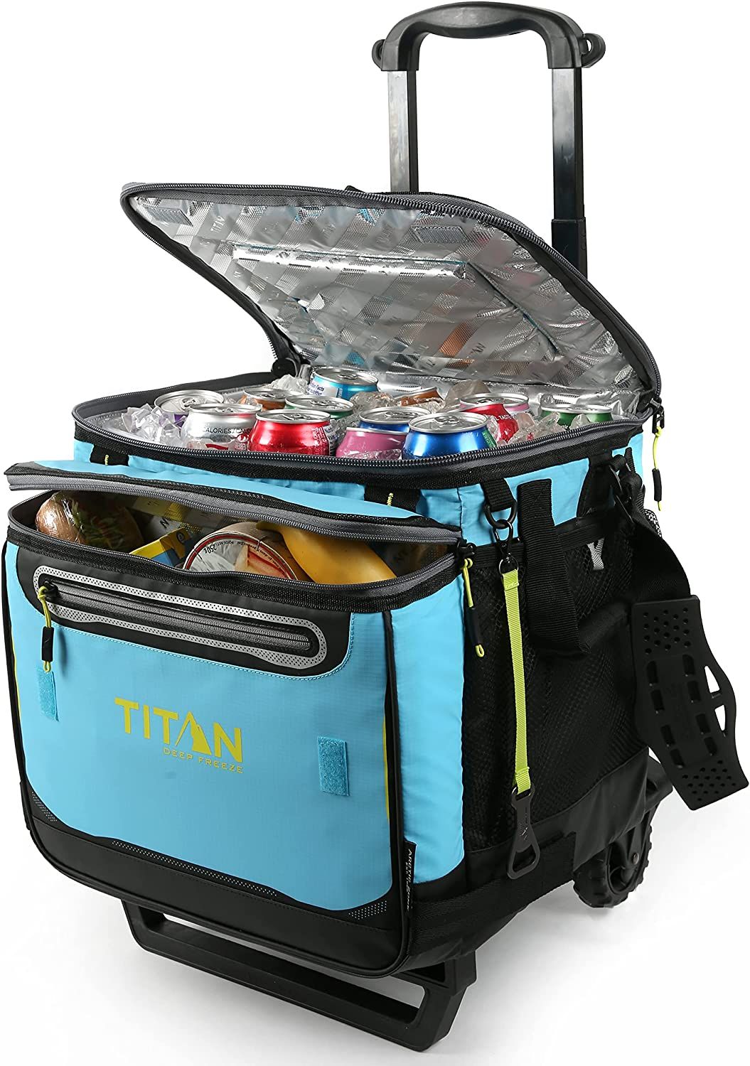 Arctic Zone Titan Deep Freeze 60 (50+10) Can Collapsible Rolling Cooler ...