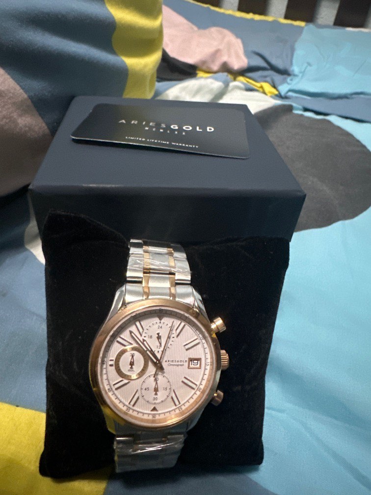 Aries gold watch, Luxury, Watches on Carousell