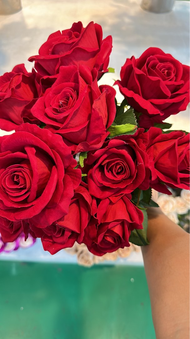 Artificial rose 2 set, Furniture & Home Living, Home Decor, Artificial Plants & Flowers on Carousell