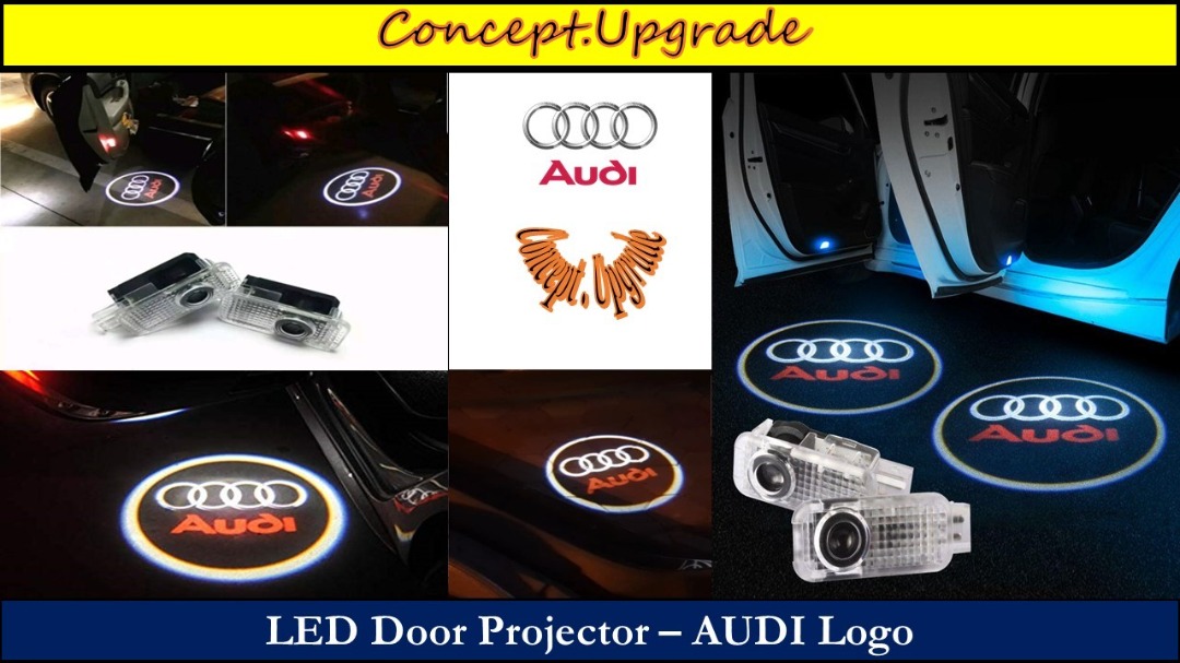 AUDI LOGO DOOR PROJECTOR LED WELCOME DOOR PUDDLE LIGHTS, Car ...