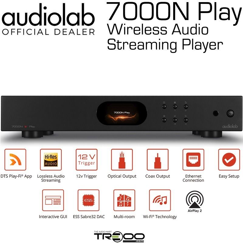 Audiolab 7000N Play Multi-Room Wireless WiFi/Ethernet Network Streamer ...