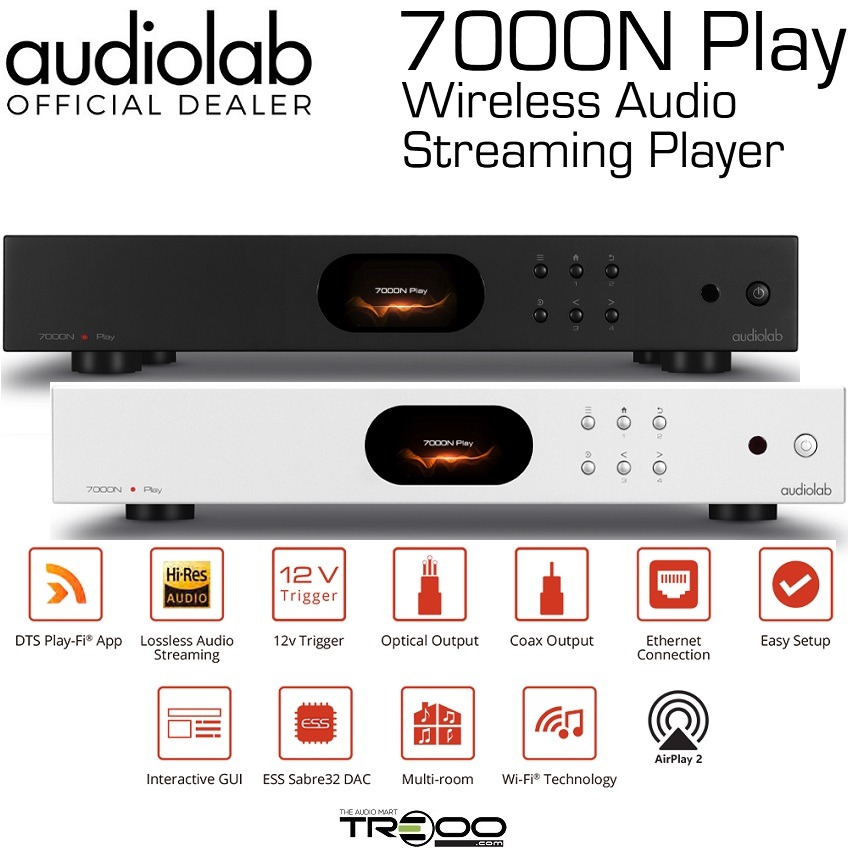Audiolab 7000N Play Multi-Room Wireless WiFi/Ethernet Network Streamer ...