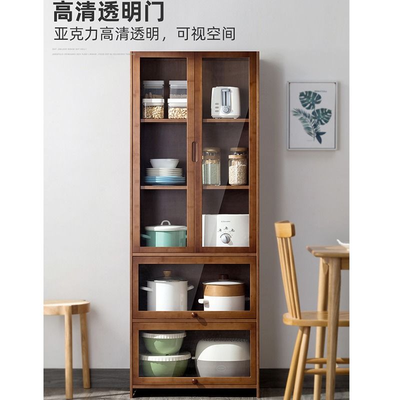 Bamboo Kitchen cabinet Multi-purpose storage cabinet, Furniture & Home ...