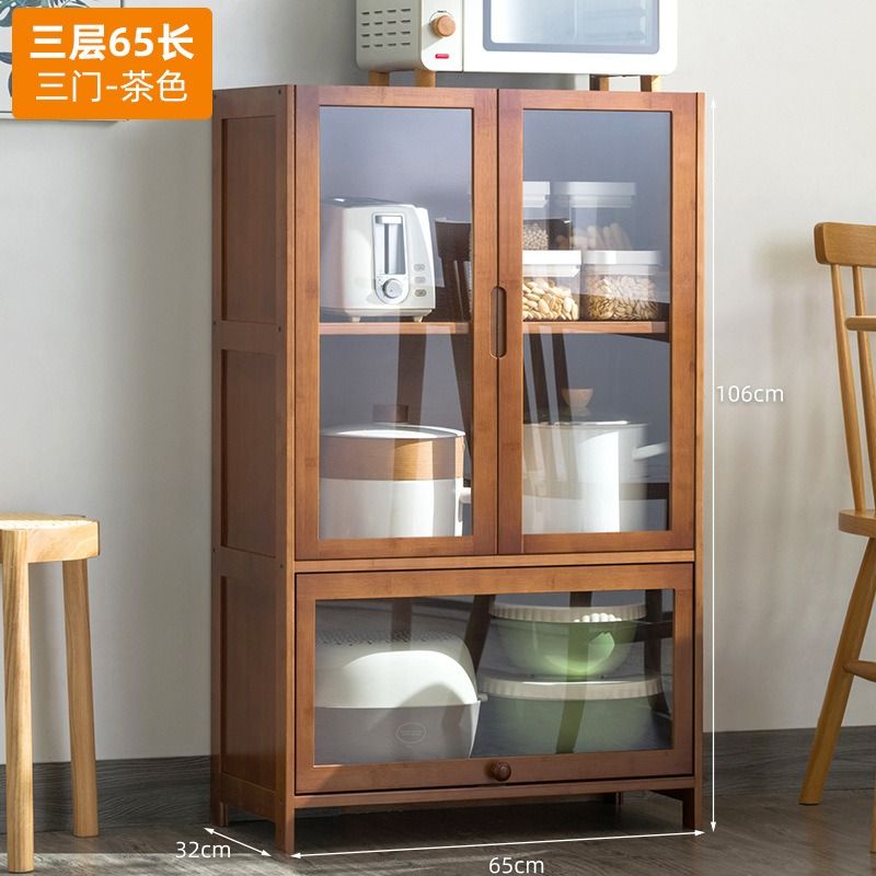Bamboo Kitchen cabinet Multi-purpose storage cabinet, Furniture & Home ...