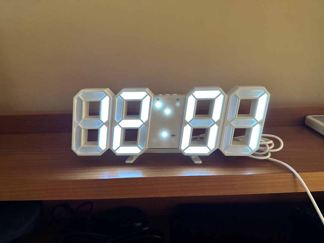 Beautiful digital number clock, Furniture & Home Living, Home Decor ...