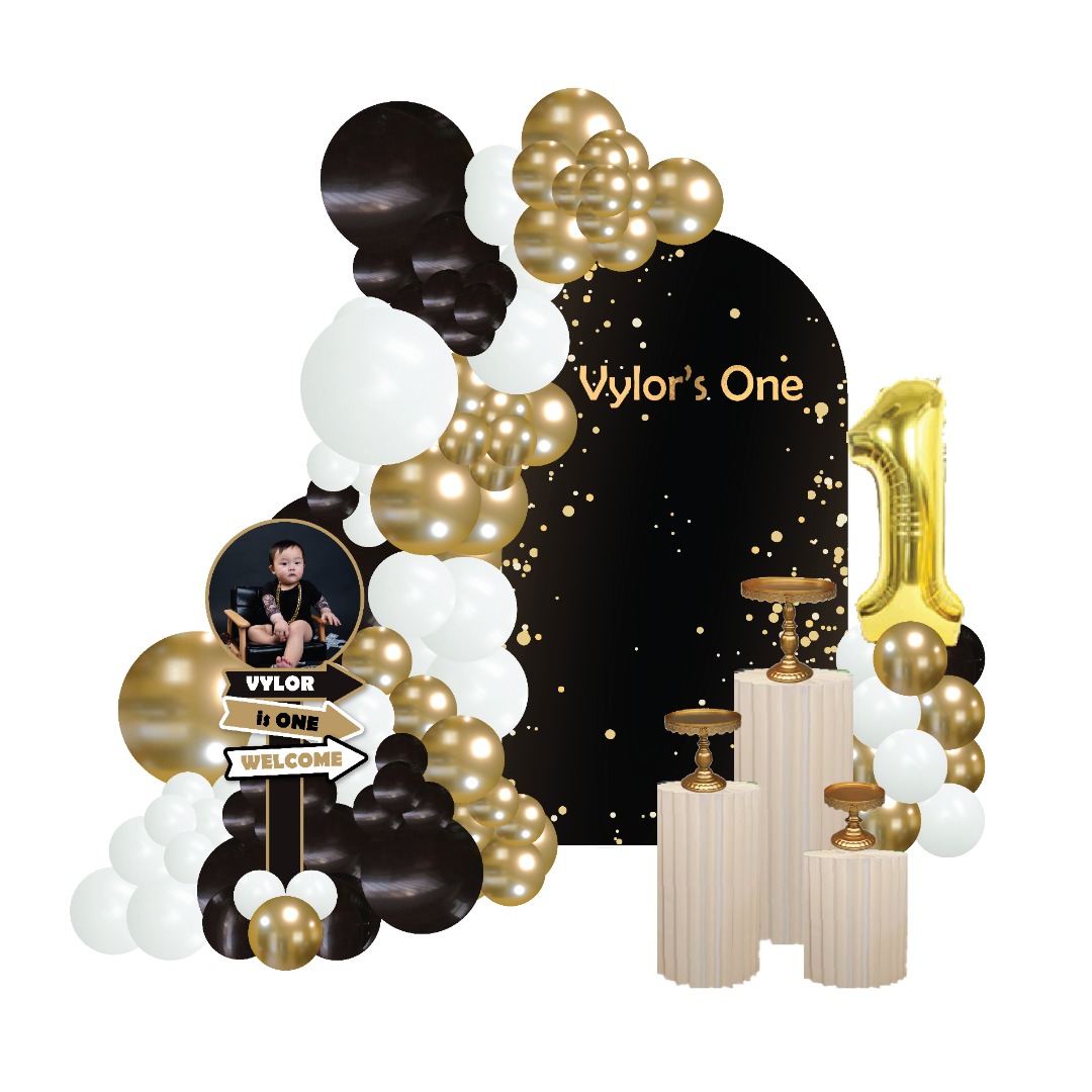 Black, Gold and White Theme Arch Board, Hobbies & Toys, Stationery ...