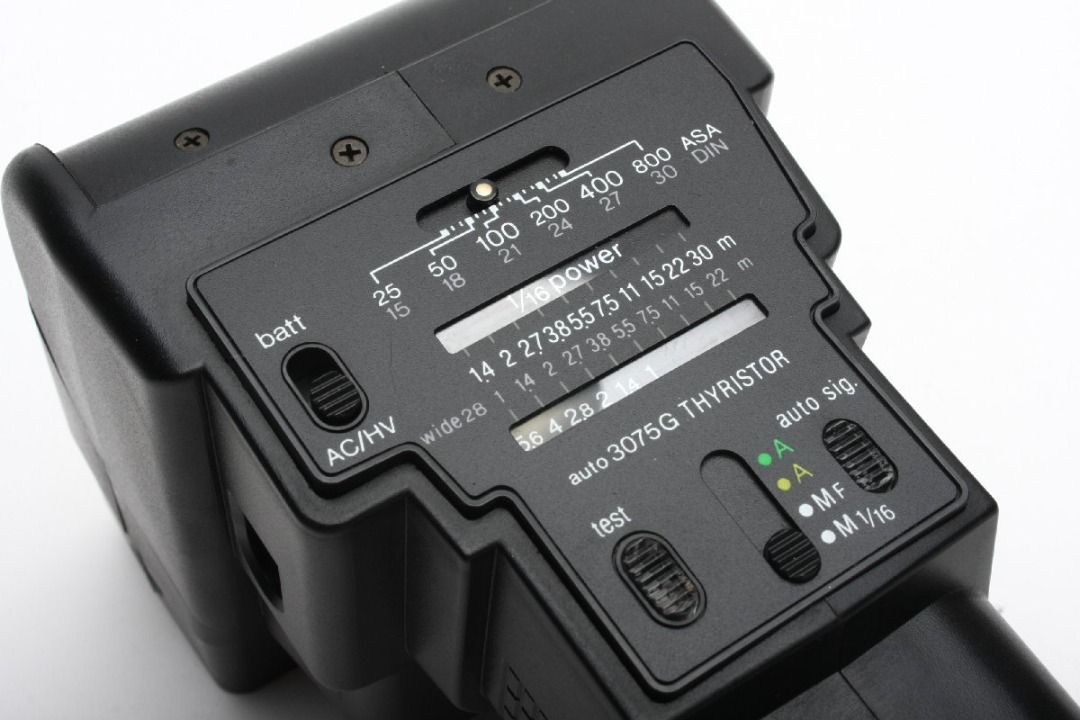 [BMC] Sunpak Auto 3075G External Speedlight Flash Strobe with Rear Chart For Manual Film ...