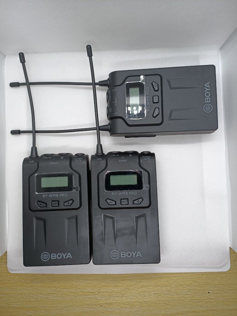 $100 TODAY BOYA BY WM8 PRO WIRELESS MICROPHONE 2 TX 1 RX SET BODYPACK 1 ...