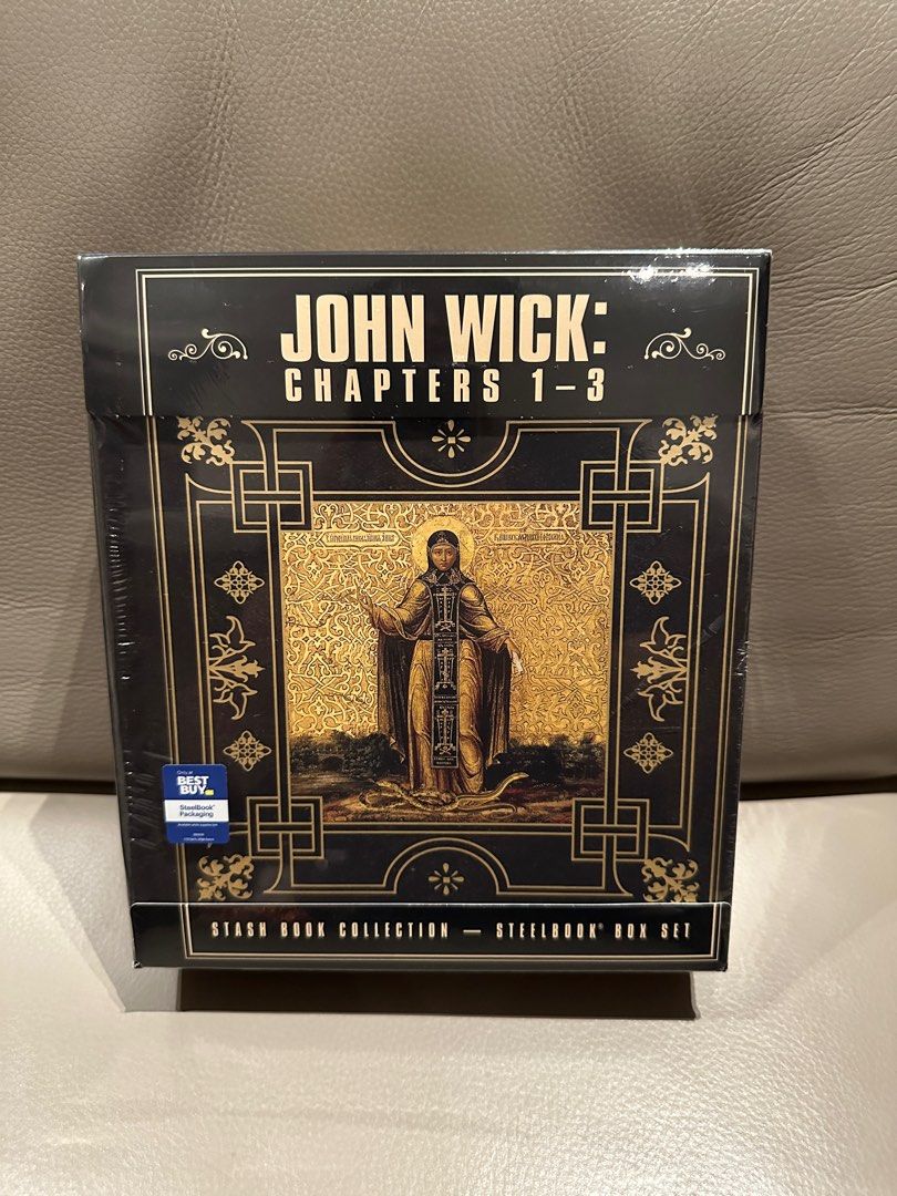 Brand New Sealed John Wick 1-3 Stash Book 4K + Blu-ray + Digital Steelbook Limited Collection ...