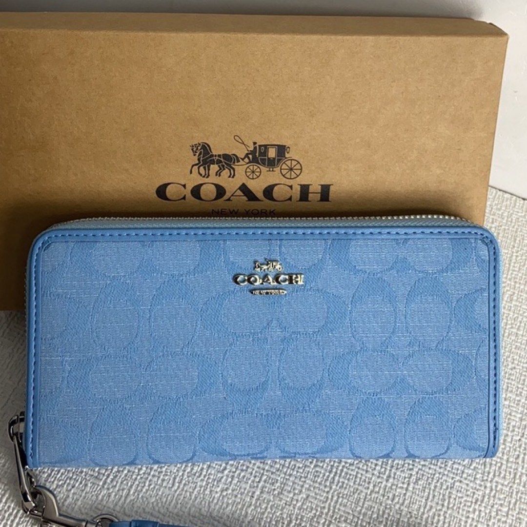 Coach Long Demin Wallet, Women's Fashion, Bags & Wallets, Wallets ...