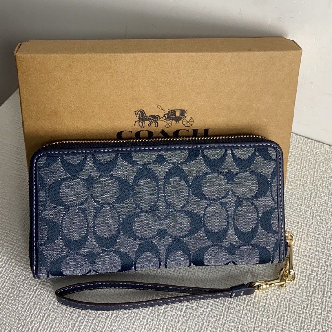 Coach Long Demin Wallet, Women's Fashion, Bags & Wallets, Wallets ...