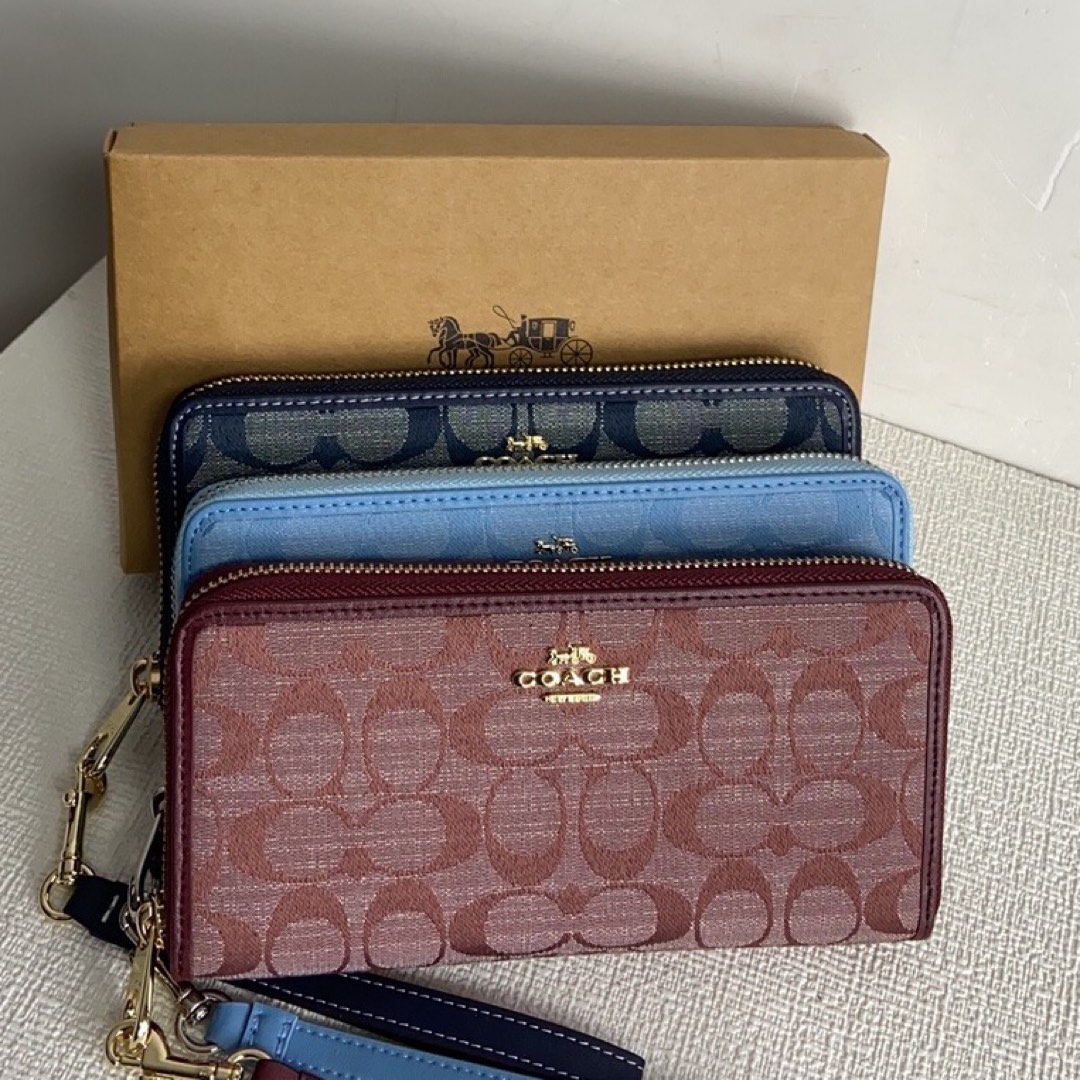 Coach Long Demin Wallet, Women's Fashion, Bags & Wallets, Wallets ...