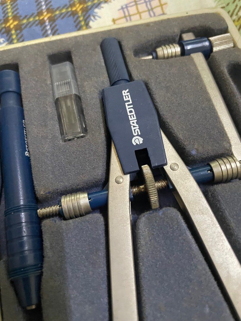 COMPLETE 7 Piece Vintage Staedtler MARS SUPERBOW Compass Set, Hobbies ...