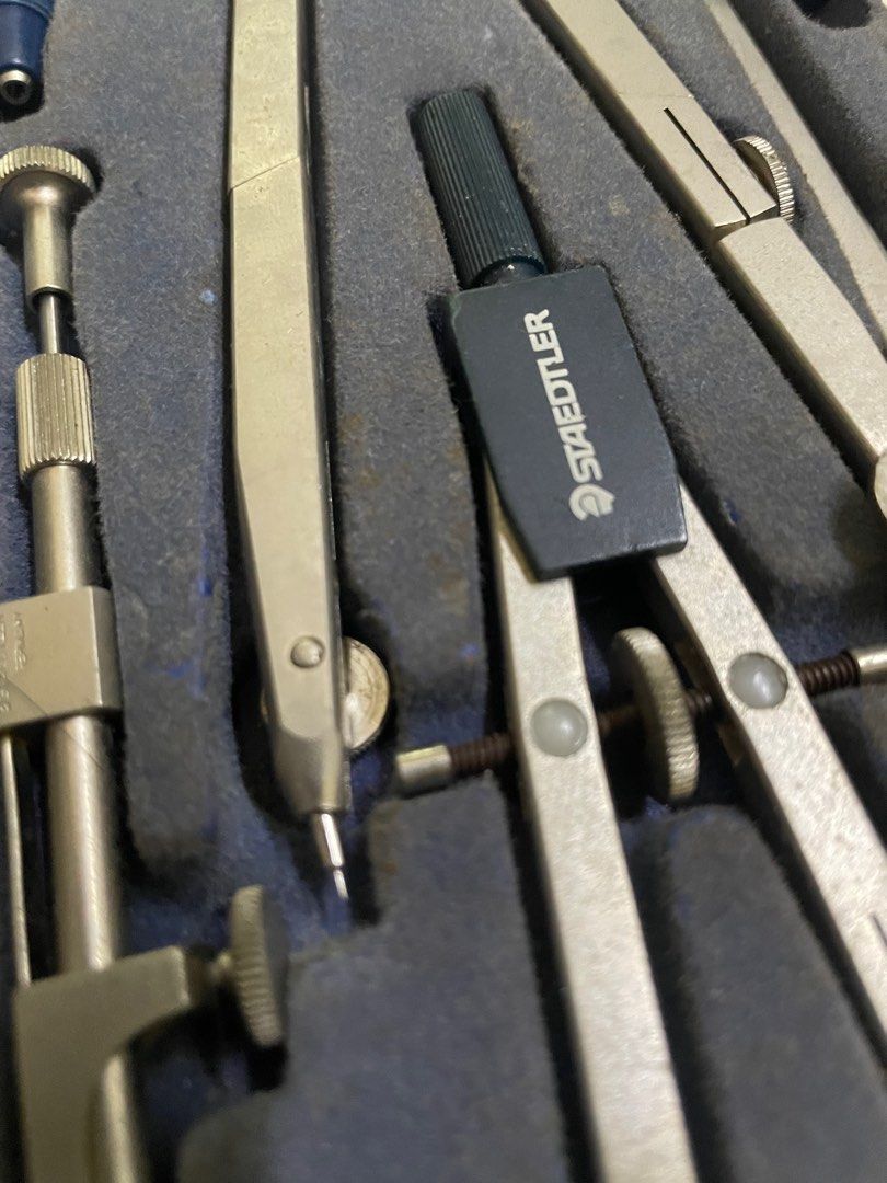 COMPLETE 7 Piece Vintage Staedtler MARS SUPERBOW Compass Set, Hobbies ...