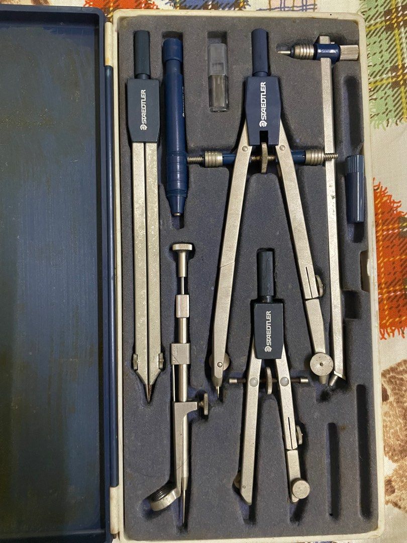 COMPLETE 7 Piece Vintage Staedtler MARS SUPERBOW Compass Set, Hobbies ...