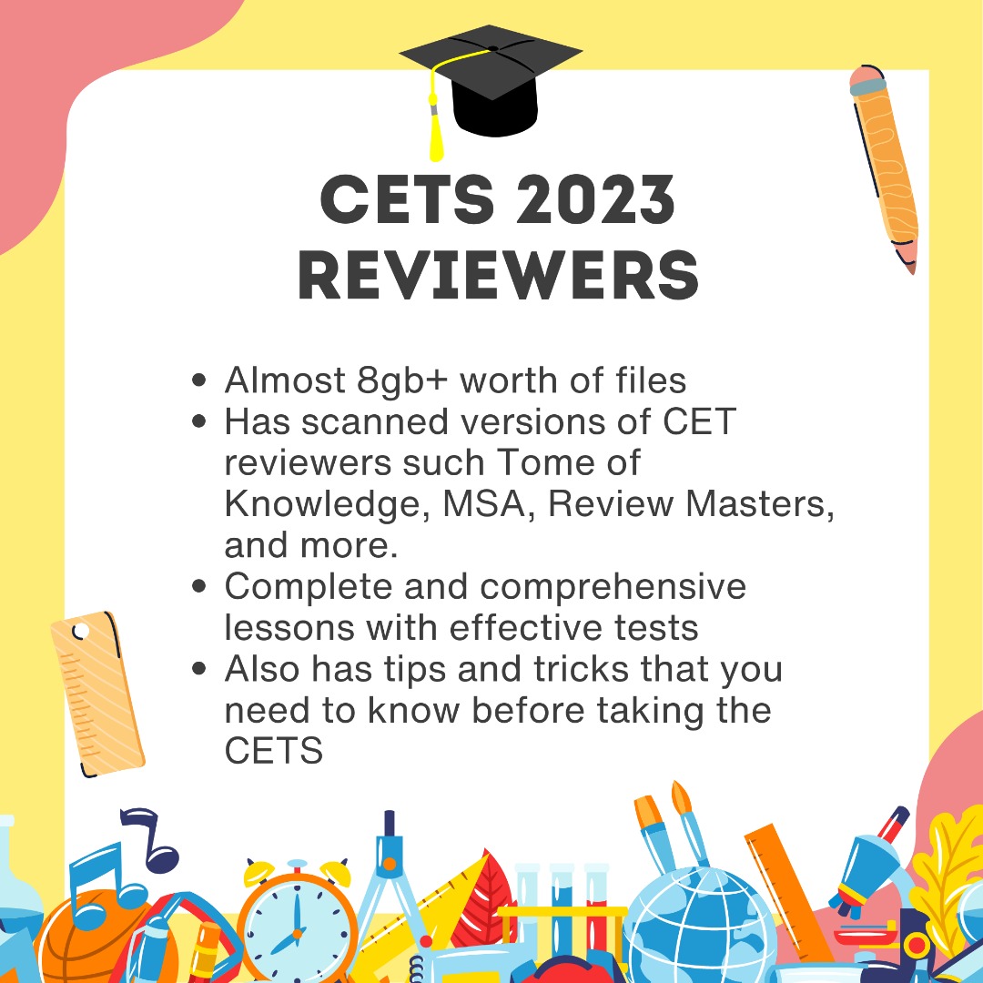 Complete CETS Reviewer 2023, Hobbies & Toys, Books & Magazines, Assessment Books on Carousell