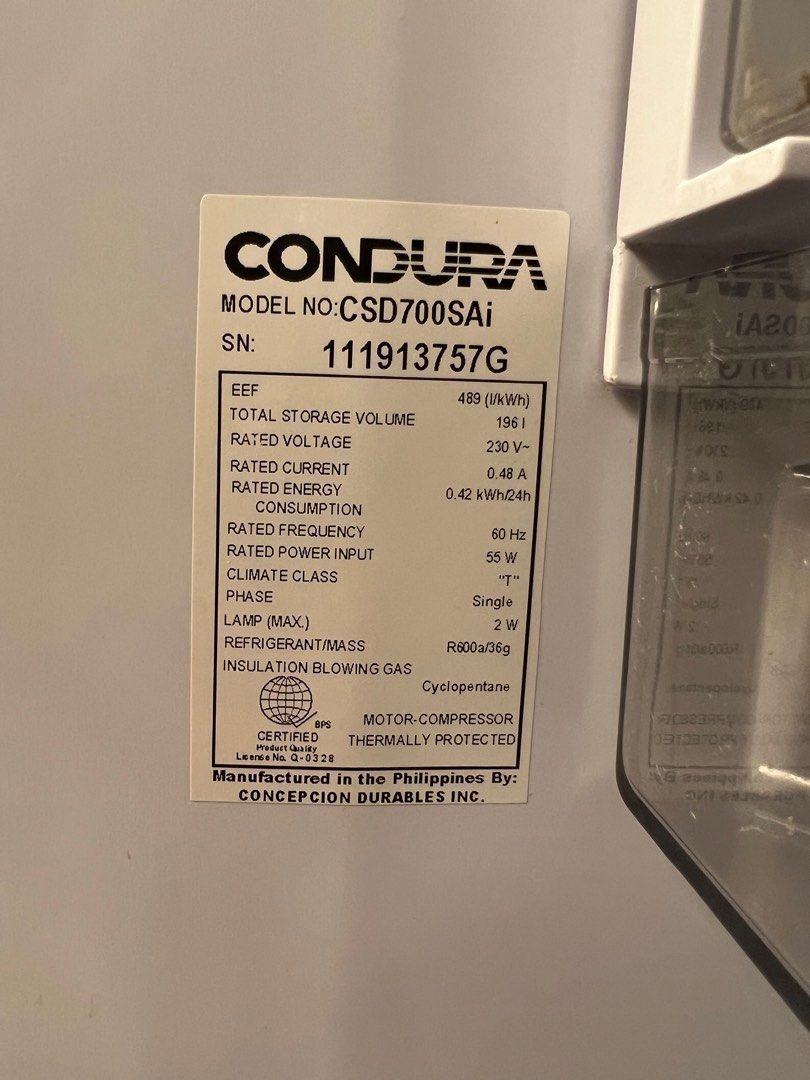 Condura Refrigerator, TV & Home Appliances, Kitchen Appliances ...