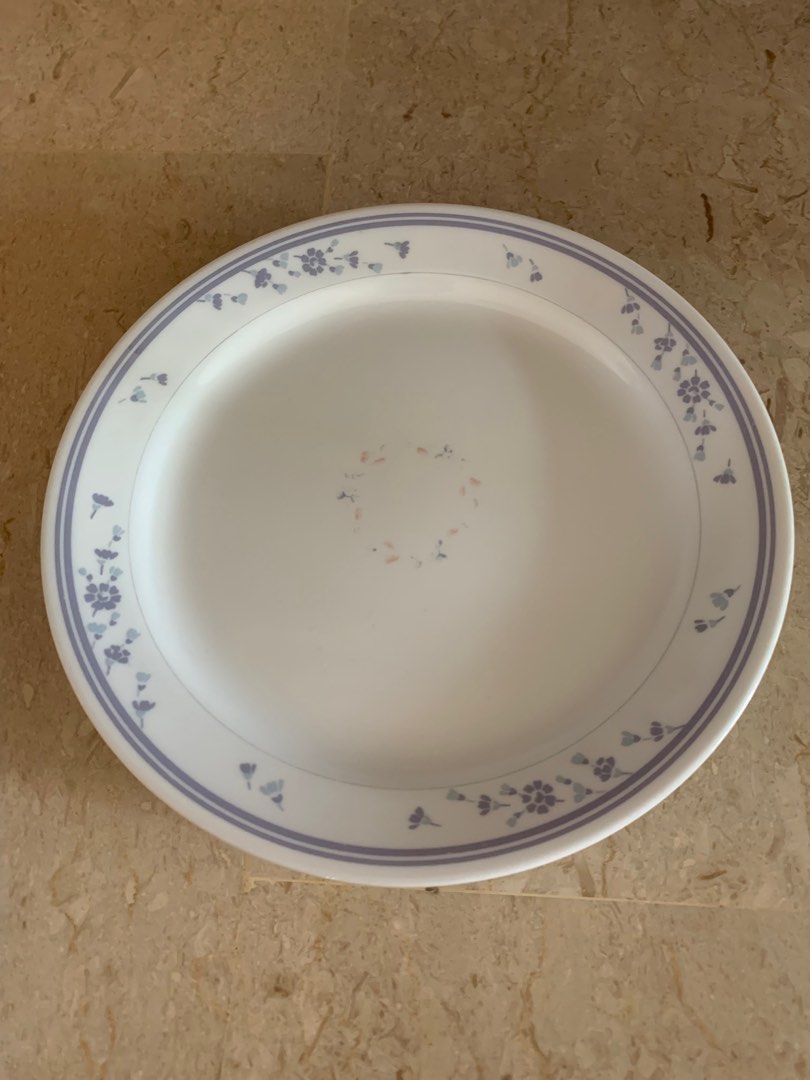Corelle vintage more durable plate pastel purple floral, Furniture ...