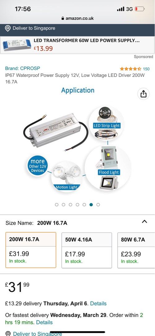 CPROSP LED Transformer 12V 200W 16.7A IP67 Waterproof Low Voltage LED ...