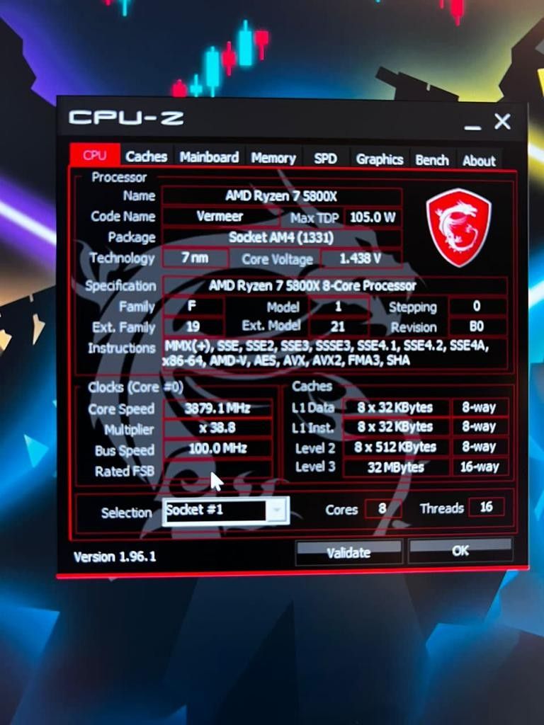 CPU GAMING AMD RYZEN 5800X 8 CORE @ 3.8GHZ CPU, Computers & Tech ...