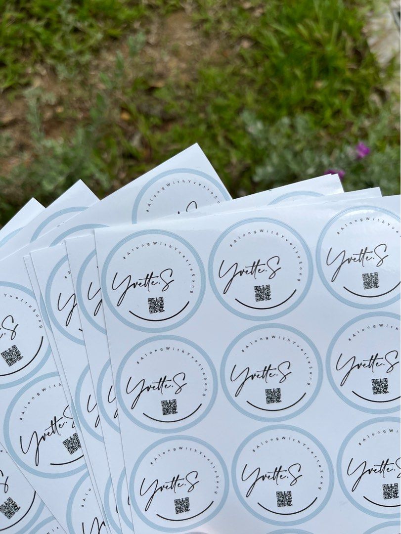 Custom Business Company Logo Sticker Labels QR Code Design Sticker High ...