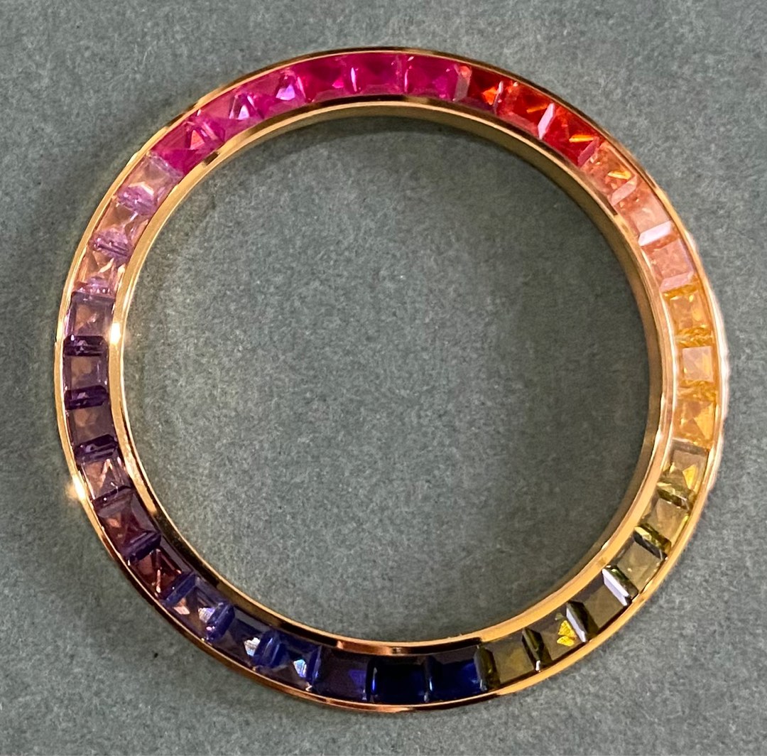 Custom Rolex Daytona Rainbow Bezel Gold Plated, Luxury, Watches on ...