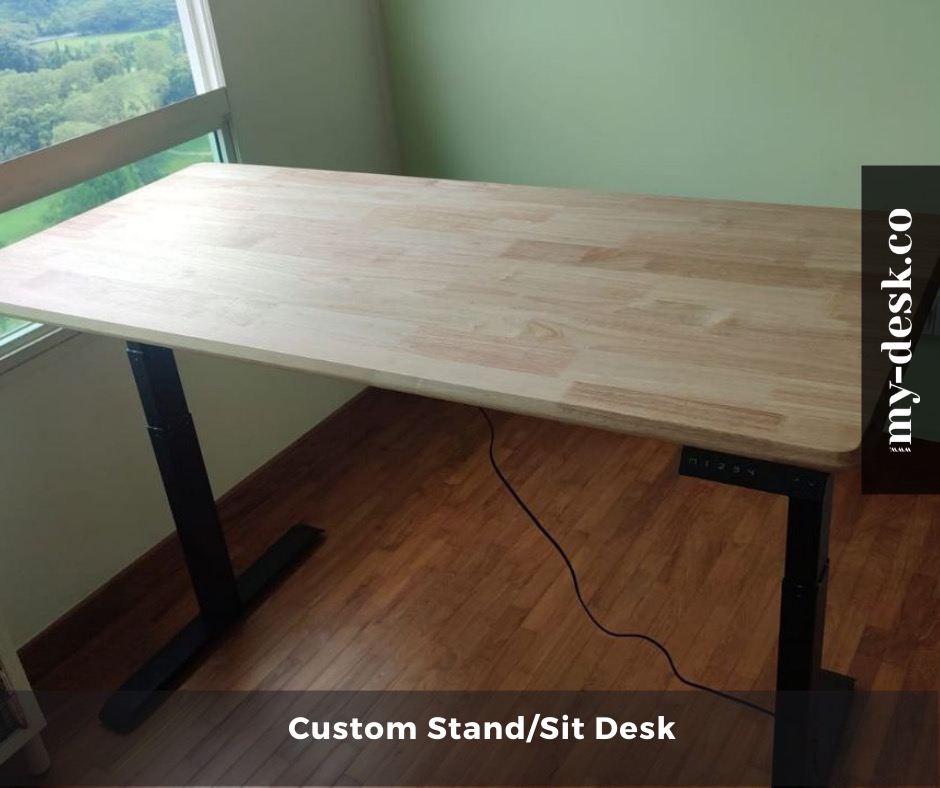 Custom Solid Wood Standing Desk, Study Desk, Standing Work Desk ...