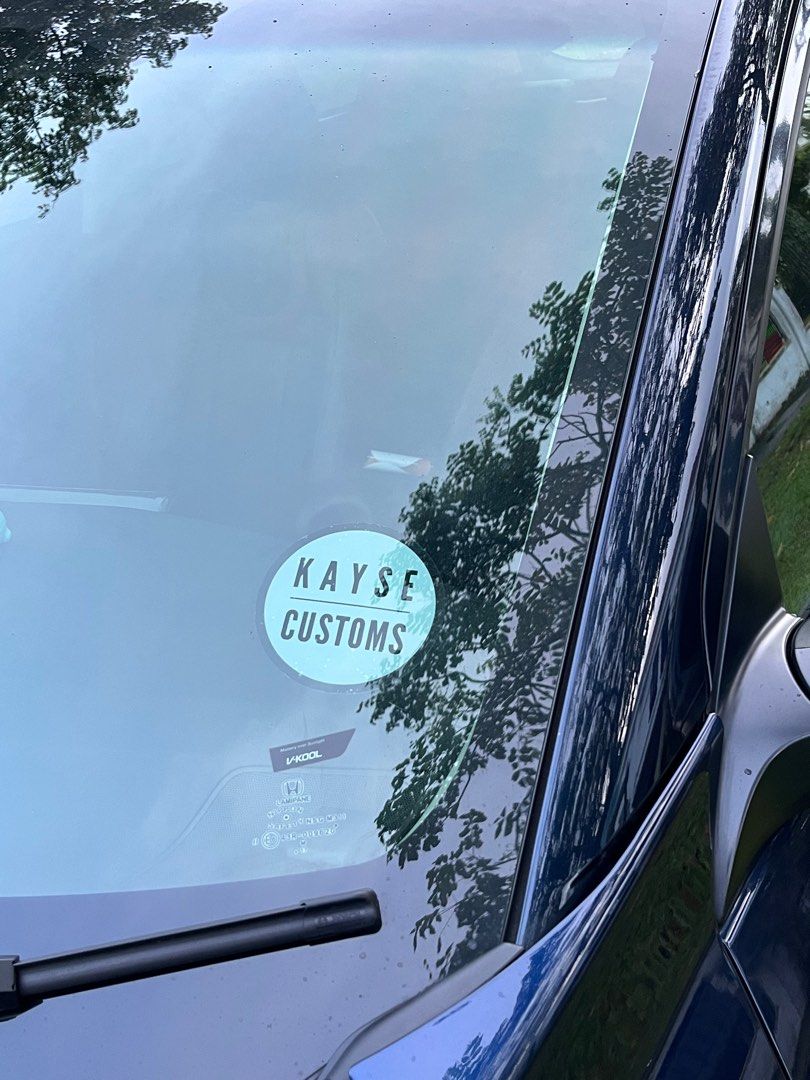 Custom Static Cling Windscreen Decals Car/Bike Club/Team/Condominium ...