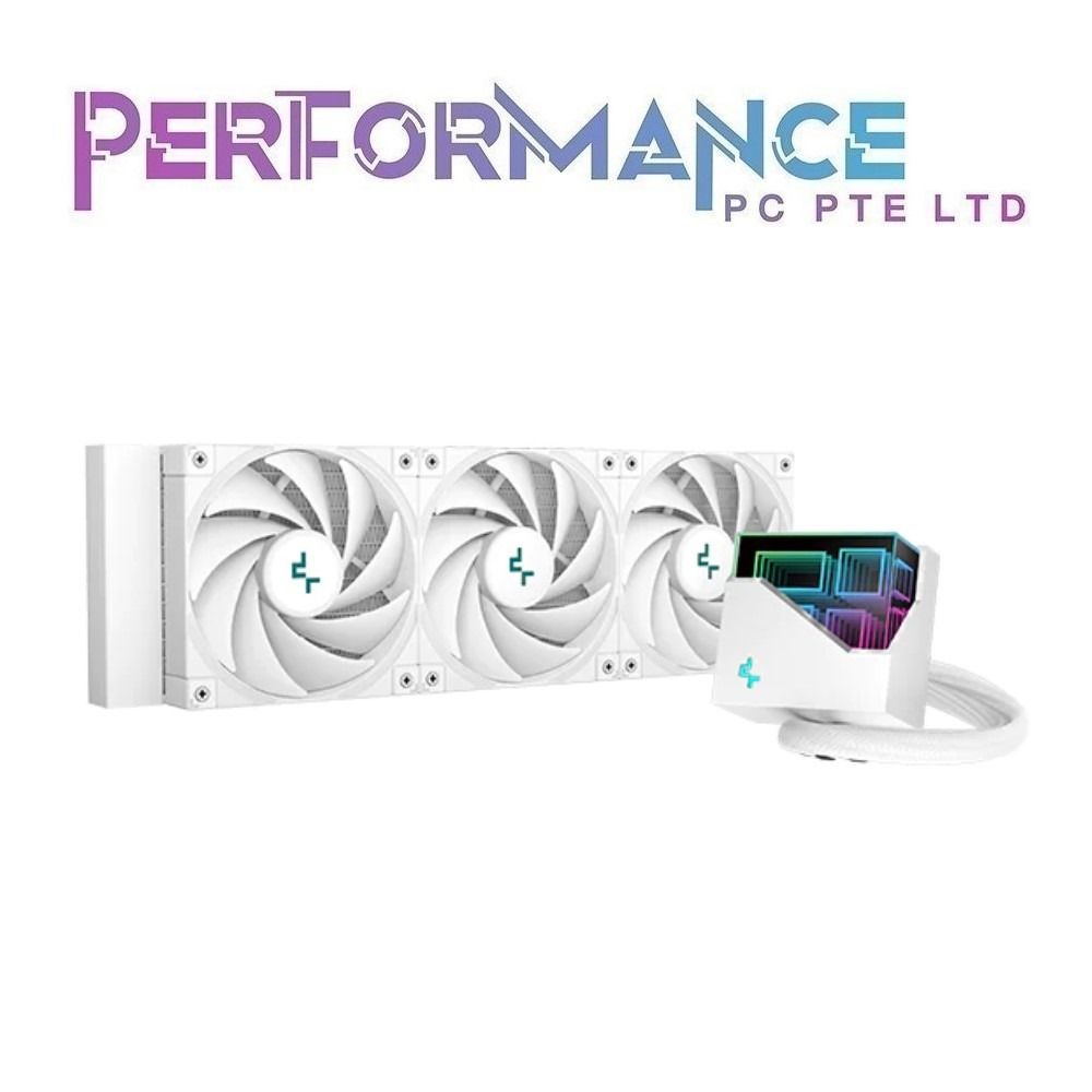 Deepcool LT720 , 360mm AIO White/Black, 2/3 x FK120 Non rgb fan, (LGA ...