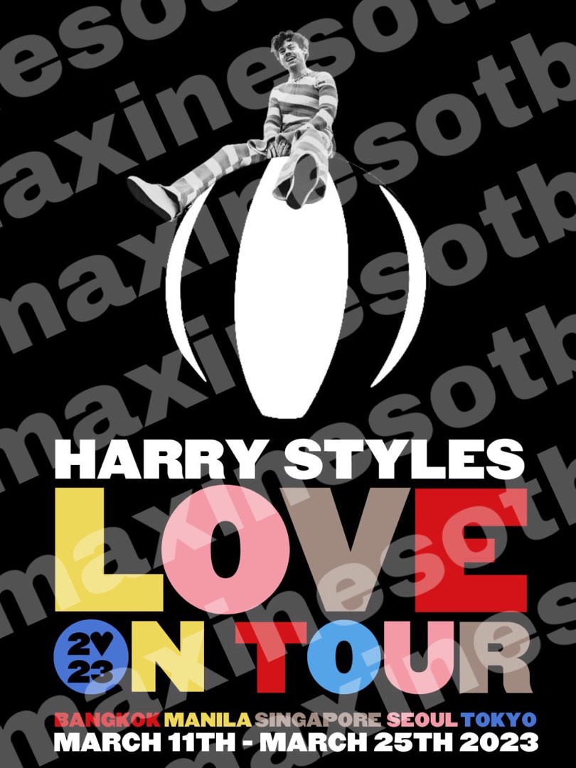Digital Poster HSLOT ASIA Harry Styles Love On Tour, Furniture & Home ...