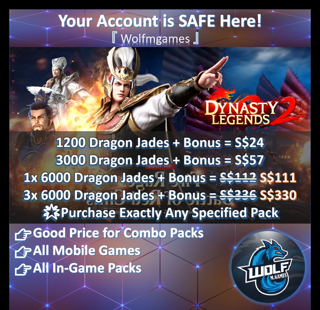 Dynasty Legends 2 Top Up [LEGAL] | All Mobile Games Topup Legal, Video ...