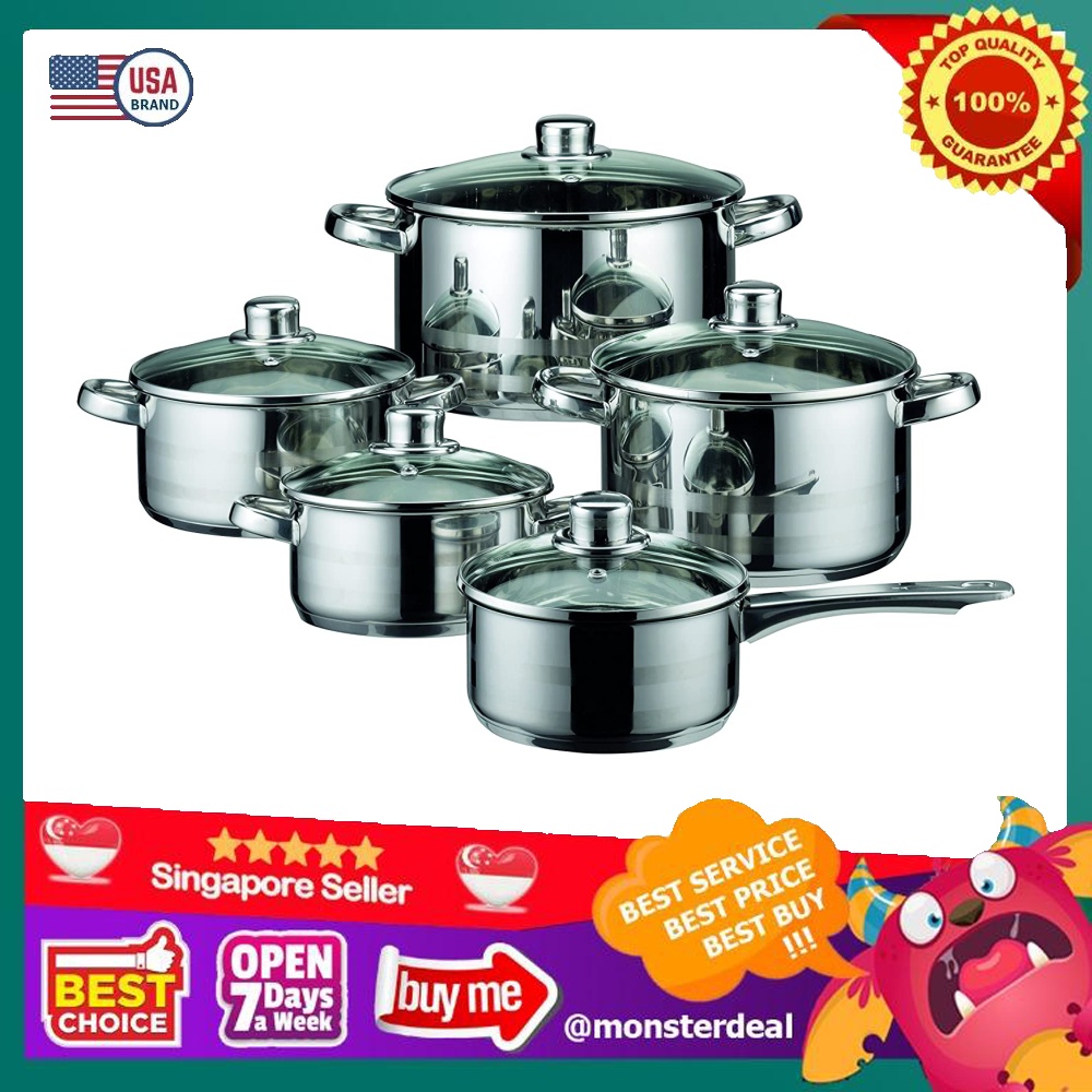 ELO Skyline Stainless Steel Kitchen Induction Cookware Pots and Pans ...