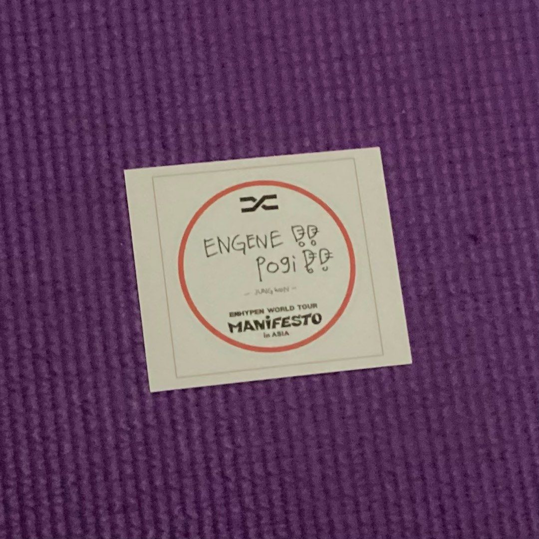 ENHYPEN JUNGWON ENGENE ZONE STICKER, Hobbies & Toys, Memorabilia ...