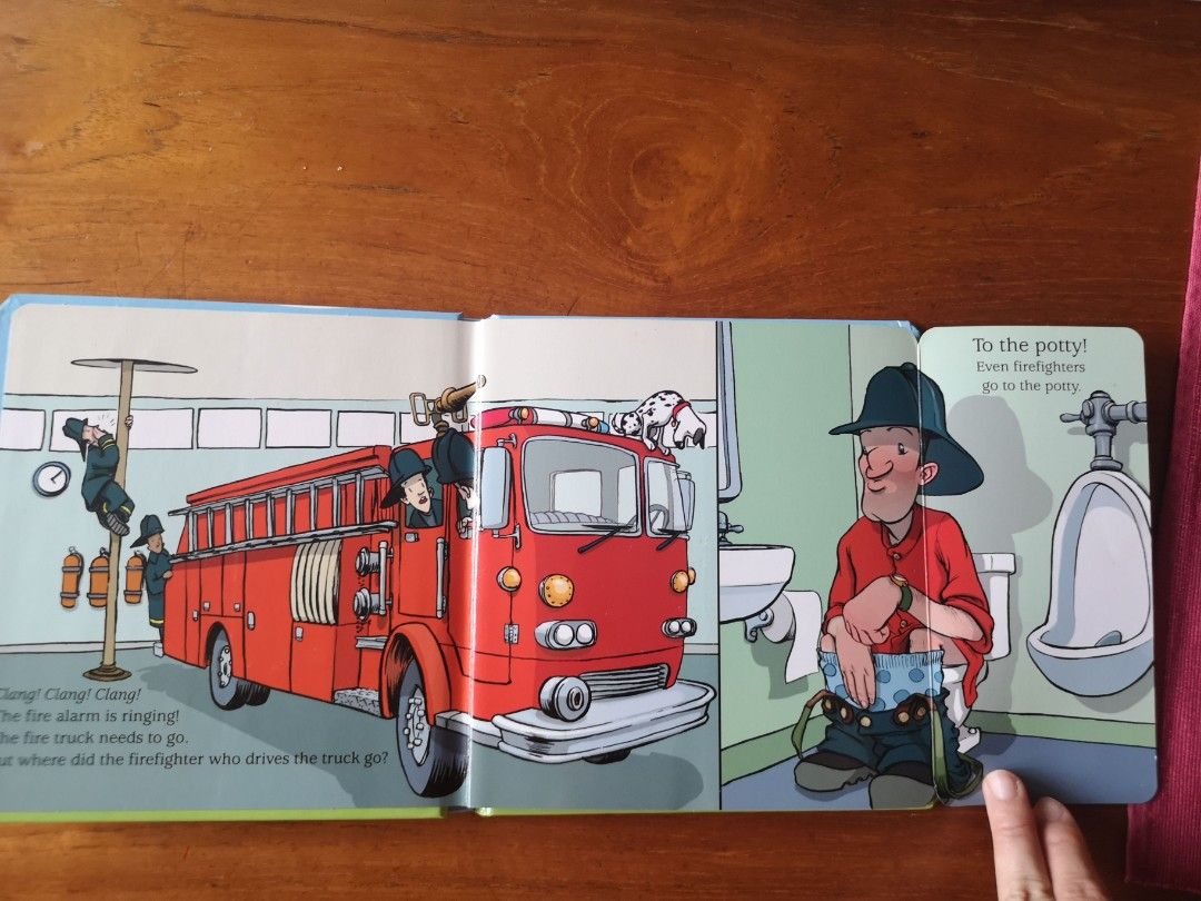 Even firefighters go to the potty book, Hobbies & Toys, Books ...