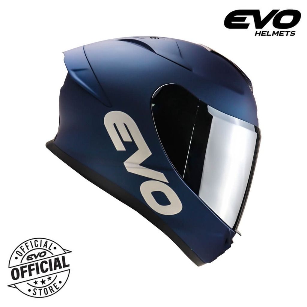 EVO SVX-02 Plain Full Face Dual Visor Helmet Motorcycle With Free Clear ...