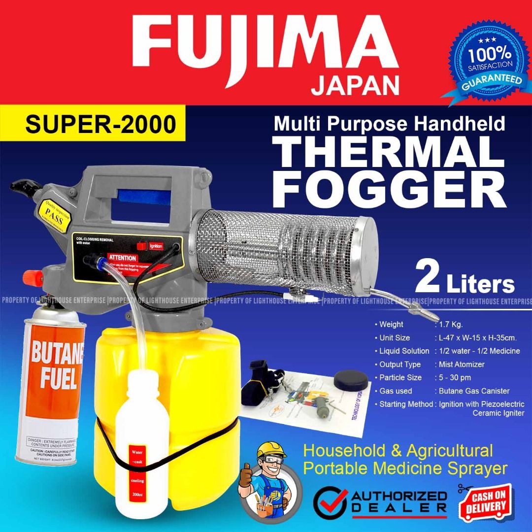 FUJIMA Japan 2L Multi-Purpose Handheld Thermal Fogger (SUPER-2000 ...
