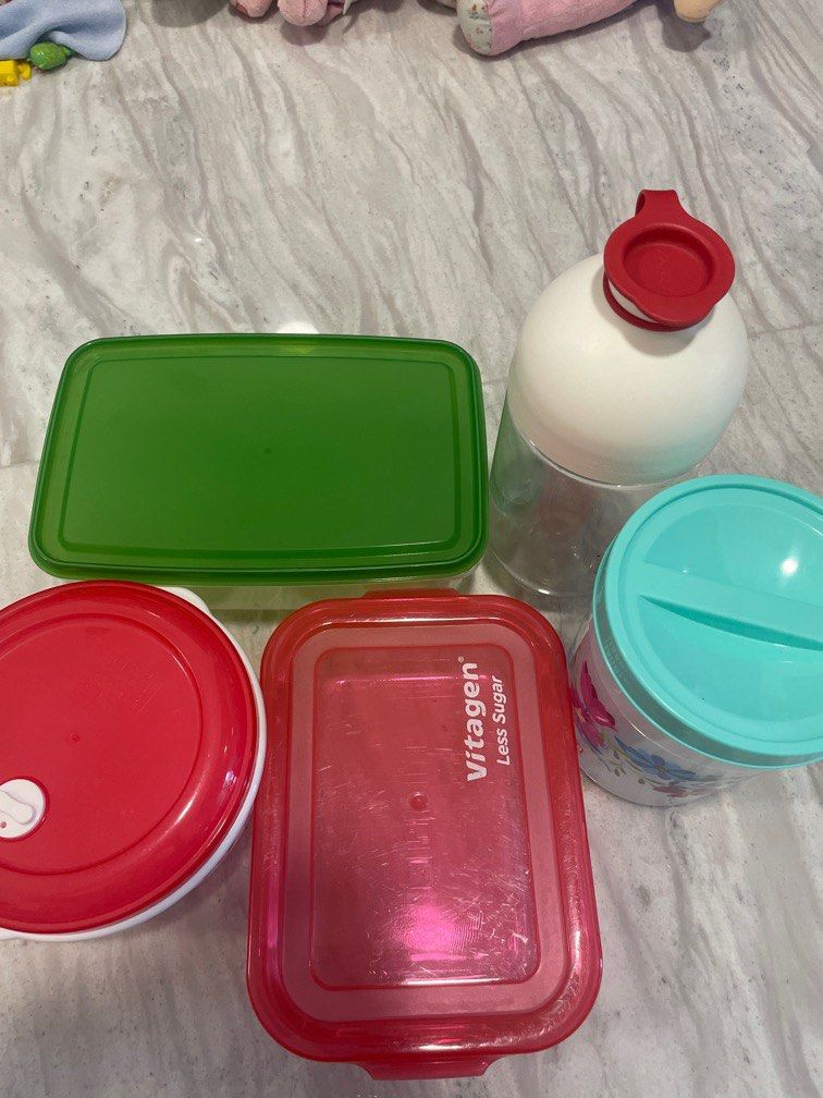 Glass/ plastic tupperware/ storage containers, cereal bottles, etc ...