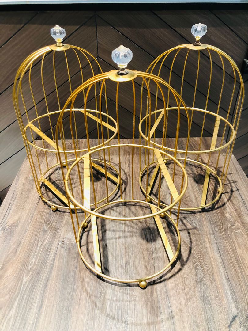 Gold display cage, Furniture & Home Living, Home Decor, Other Home ...